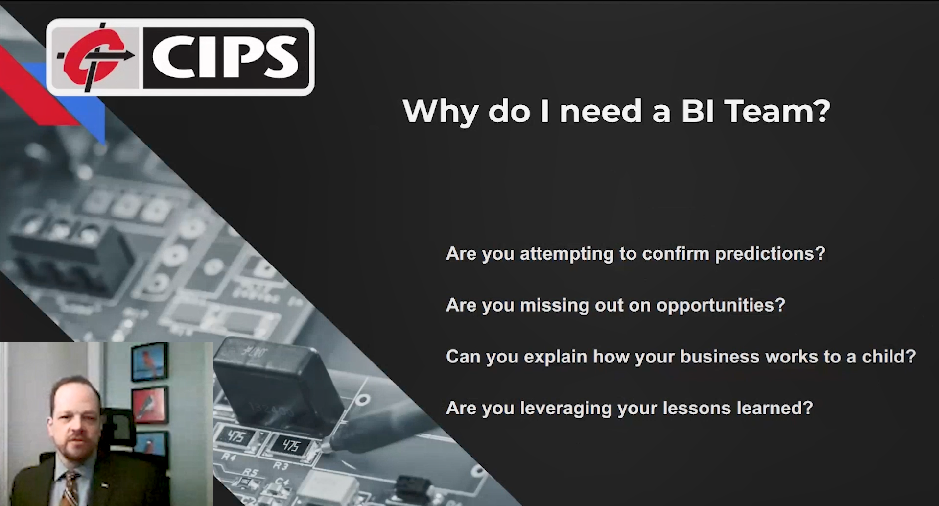 CIPS Webcast: “How to Create a Business Intelligence Team” with Thomas ...